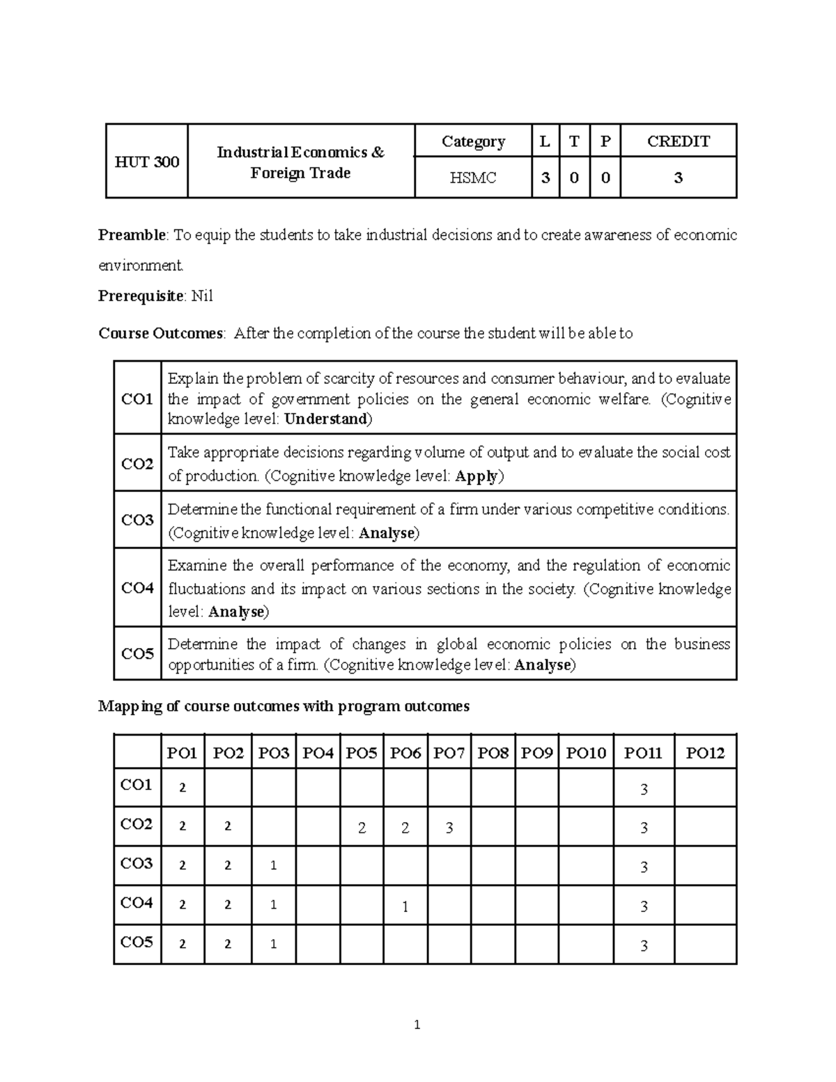 IEFT - Summary B.tech Computer science and engineering - Preamble: To ...