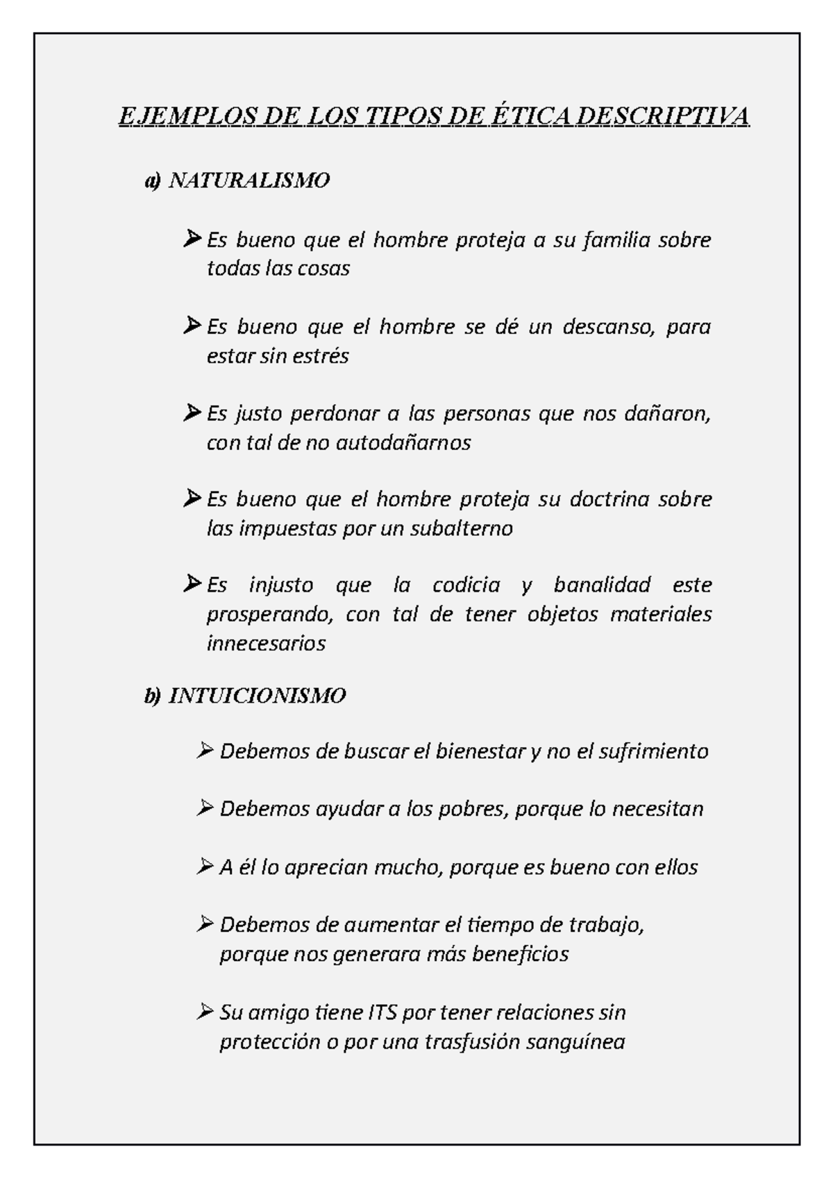 Ejemplos DE LOS Tipos DE Ética Descriptiva - EJEMPLOS DE LOS TIPOS DE ...