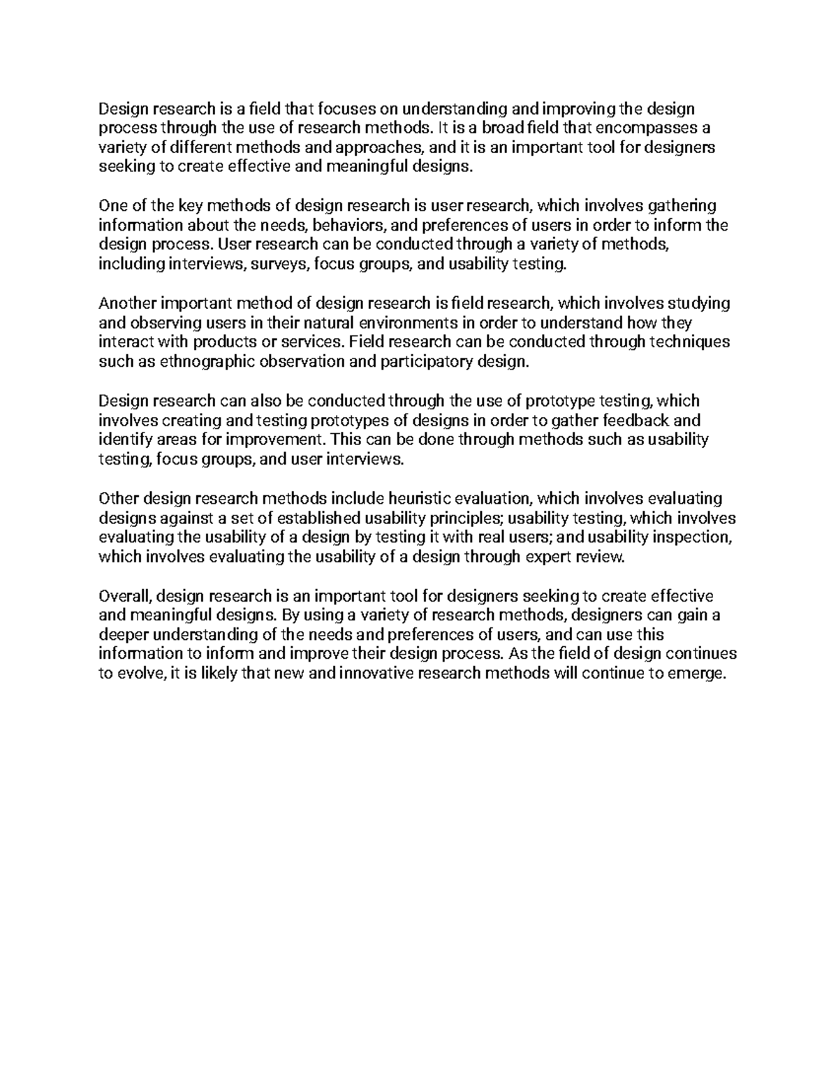 Intro to design research methods - Design research is a field that ...