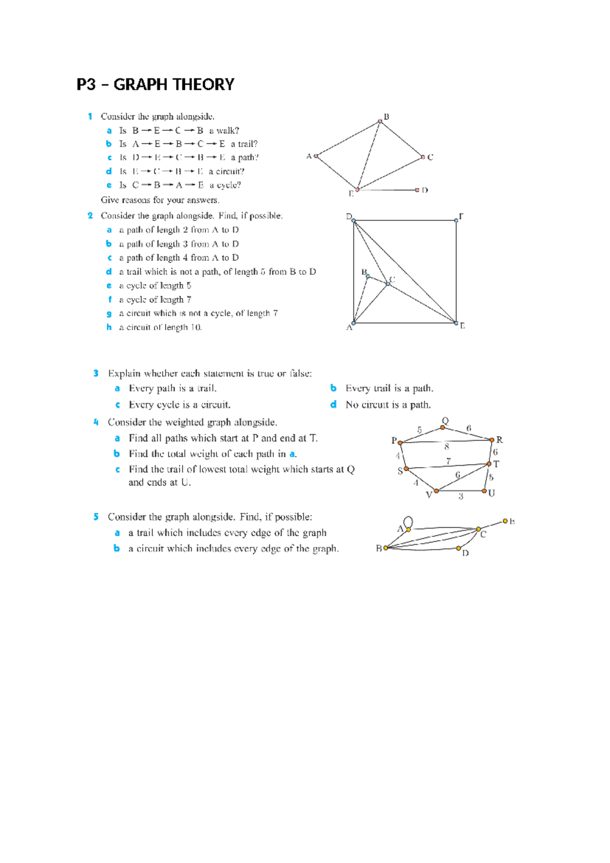 P3 - Graph Theory - Matematyka - P3 – GRAPH THEORY - Studocu