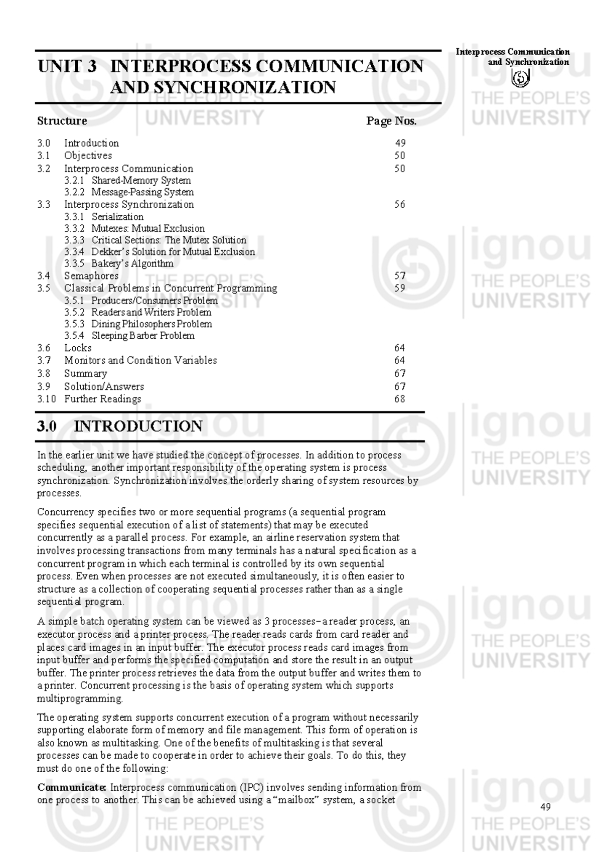 Unit-3 Interprocess Communication and Synchronization - Interprocess Communication and - Studocu