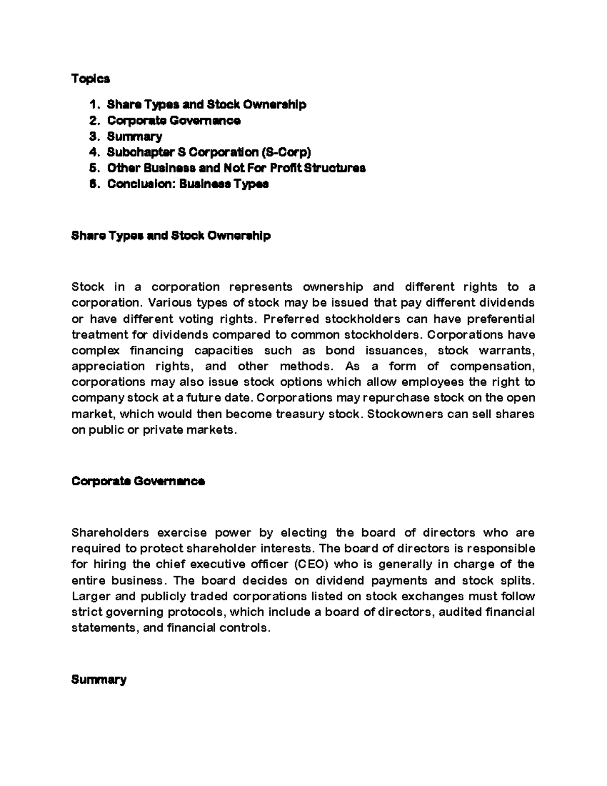 Share Types And Stock Ownership Topics Share Types And Stock share-types-and-stock-ownership-topics-share-types-and-stock