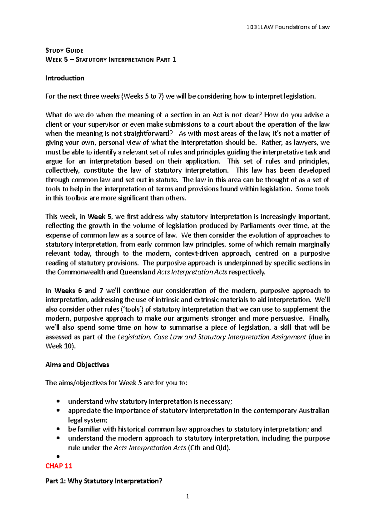 Week 5 Study Guide 1031LAW Foundation of Law - STUDY GUIDE WEEK 5 ...