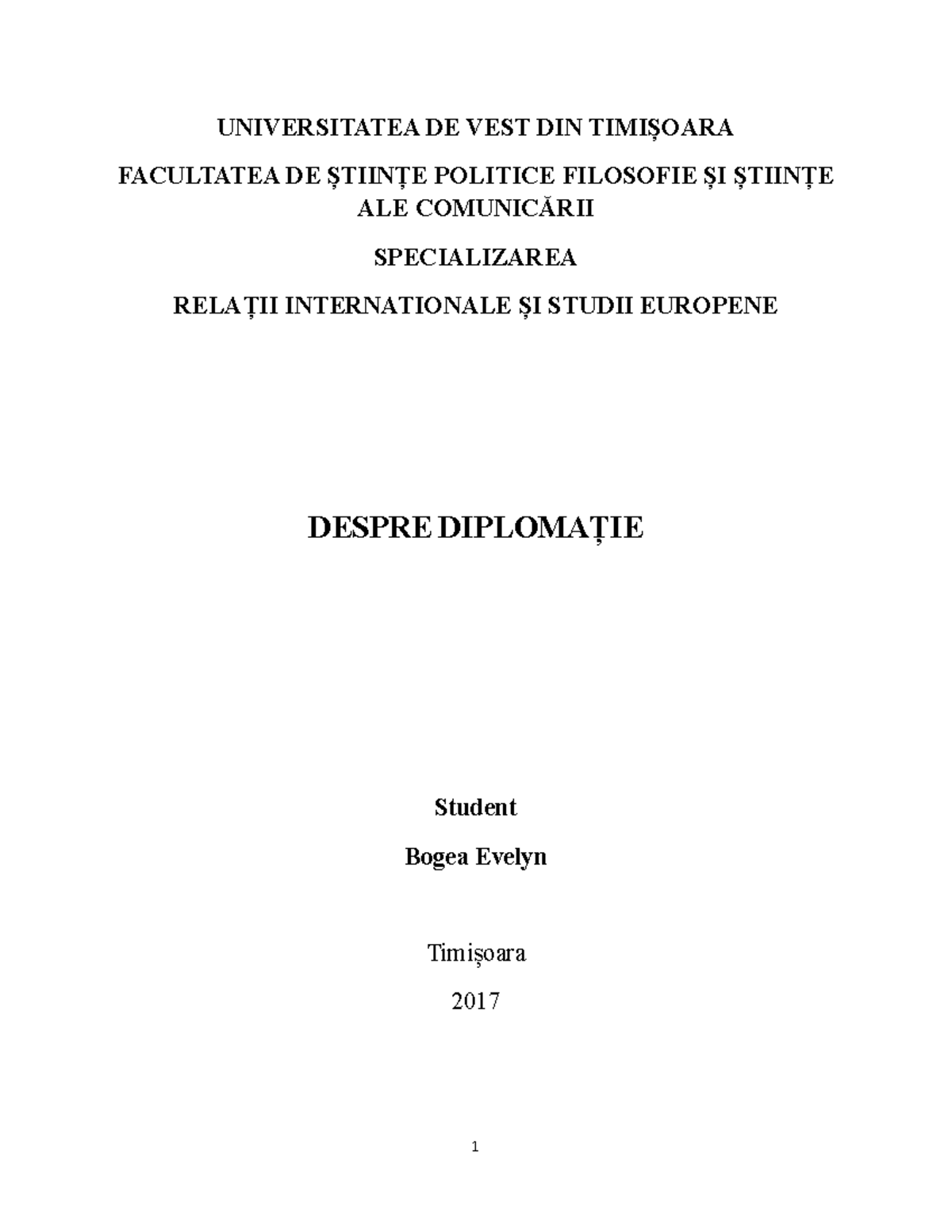 Eseu - Grade: 9 - UNIVERSITATEA DE VEST DIN TIMIȘOARA FACULTATEA DE ...