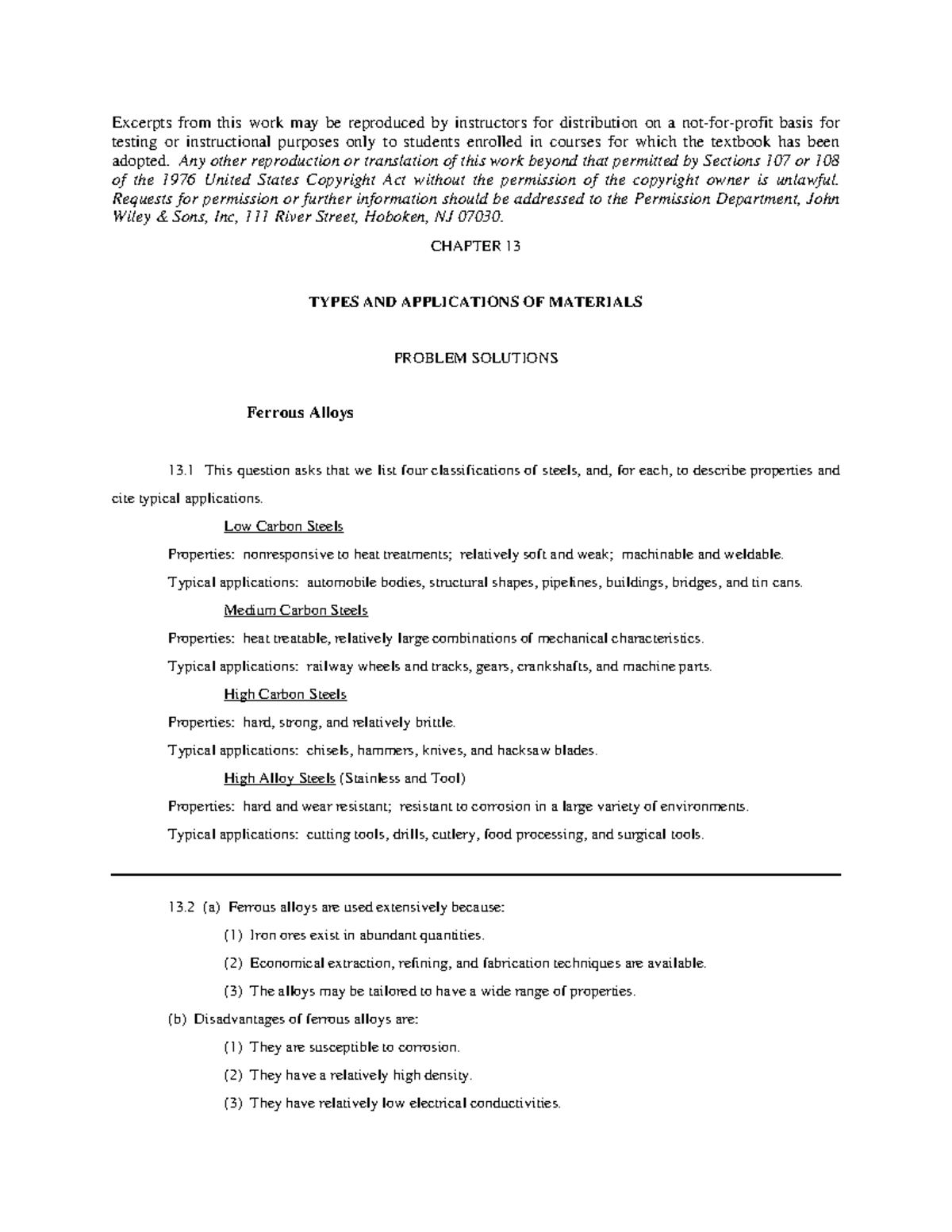 Ch13 - 13장 답지 - Excerpts from this work may be reproduced by ...