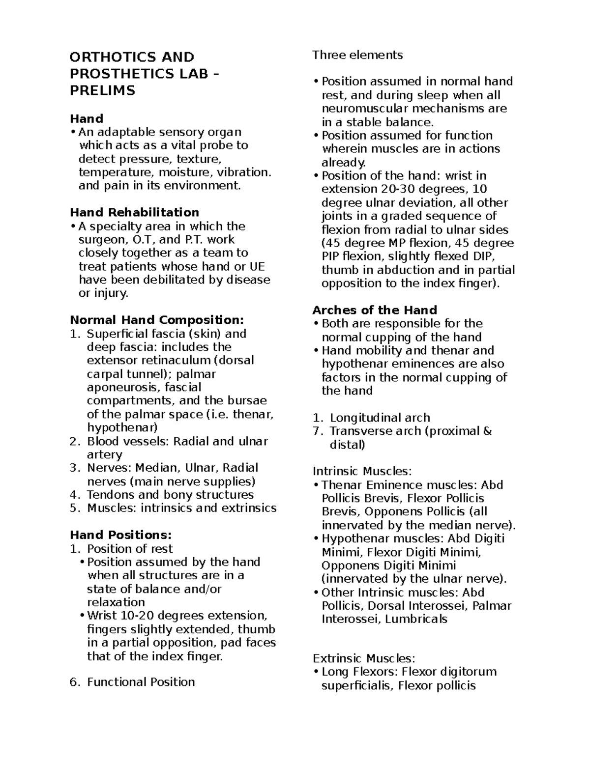 Basic-Hand-Function Ortho-Prosthe-LAB - ORTHOTICS AND PROSTHETICS LAB ...