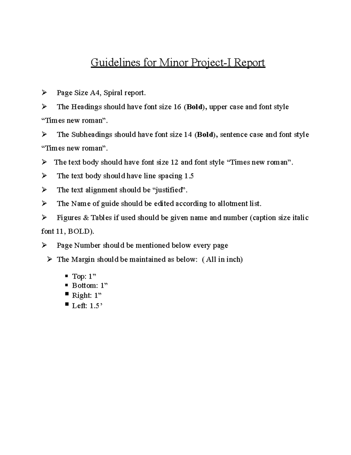 02 Minor Project I Guide Lines Guidelines For Minor Project I Report 02-minor-project-i-guide-lines-guidelines-for-minor-project-i-report