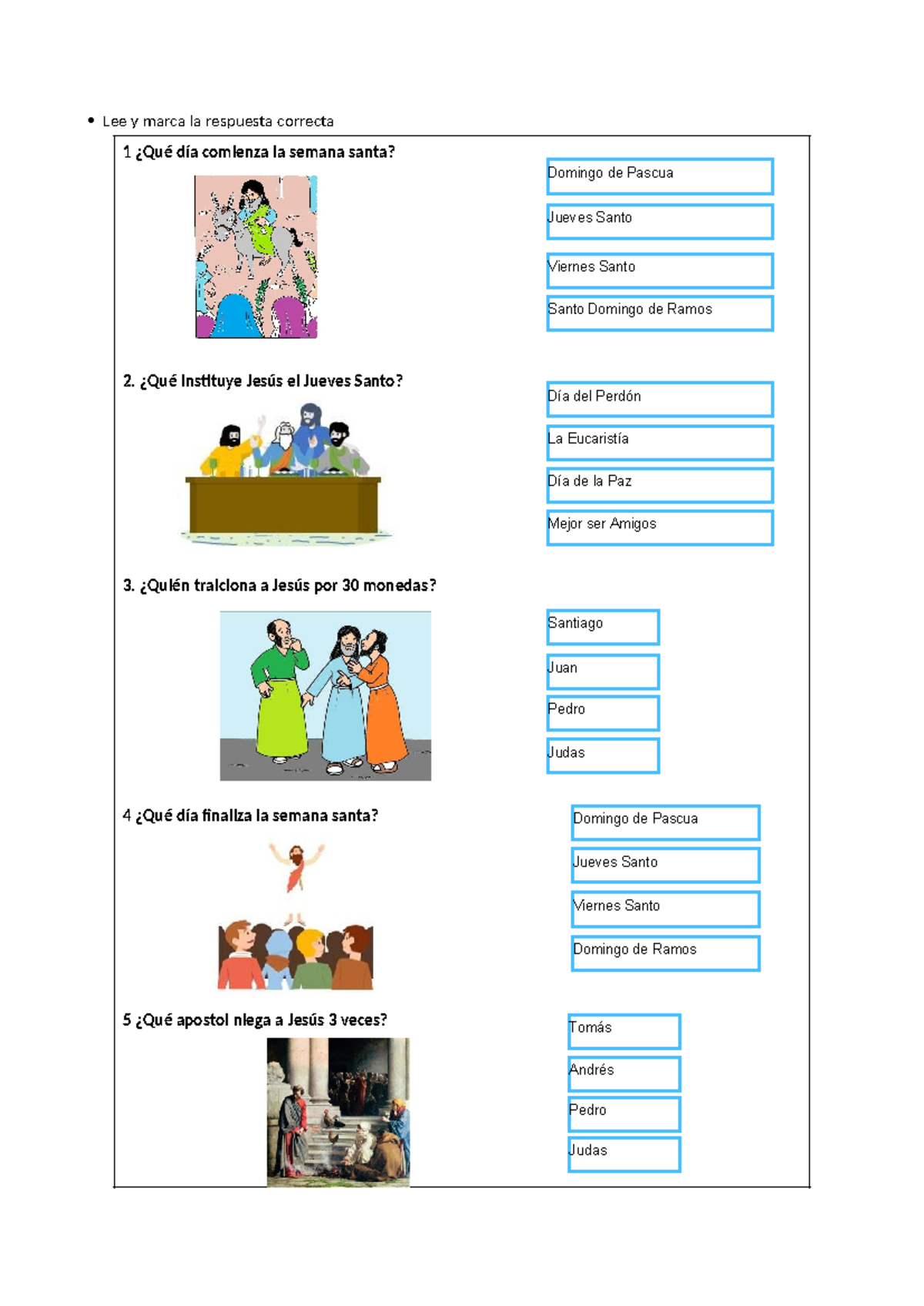 3° U1 SEM3 S3 ER- Ficha - MUY EXECLENTE - Lee y marca la respuesta ...