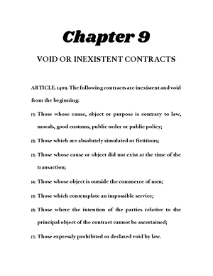 Chapter 8 - Unenforceable Contracts - Chapter 8 UNENFORCEABLE CONTRACTS ...