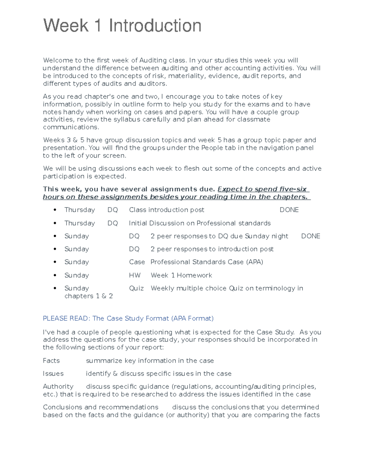 Week 1 Introduction - Week 1 Introduction Welcome to the irst week of ...