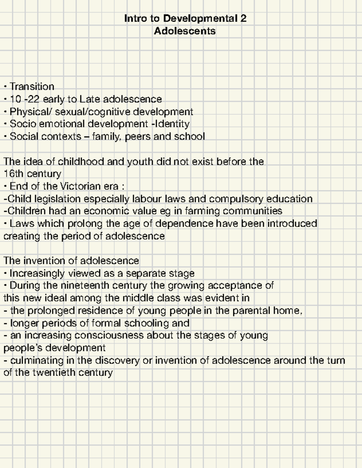 Developmental Adolescence - Intro to Developmental 2 Adolescents ...