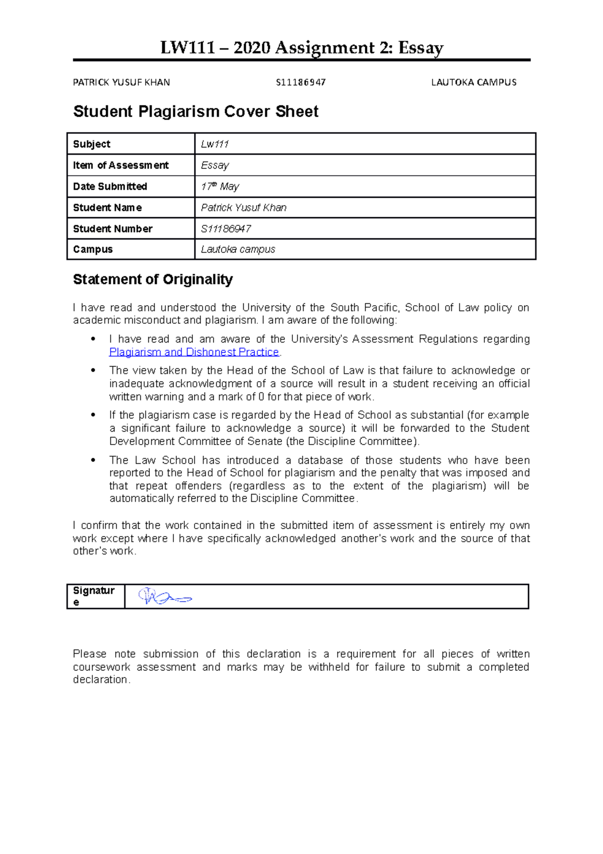 Court Observation Report Assingment 1 Patrick Yusuf KHAN S11186947 ...