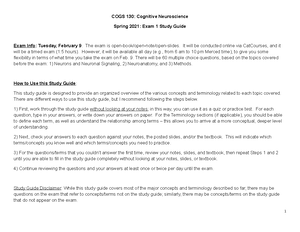 Week2 Neuro Anatomy Handout - COGS 130: Cognitive Neuroscience Week 2 ...