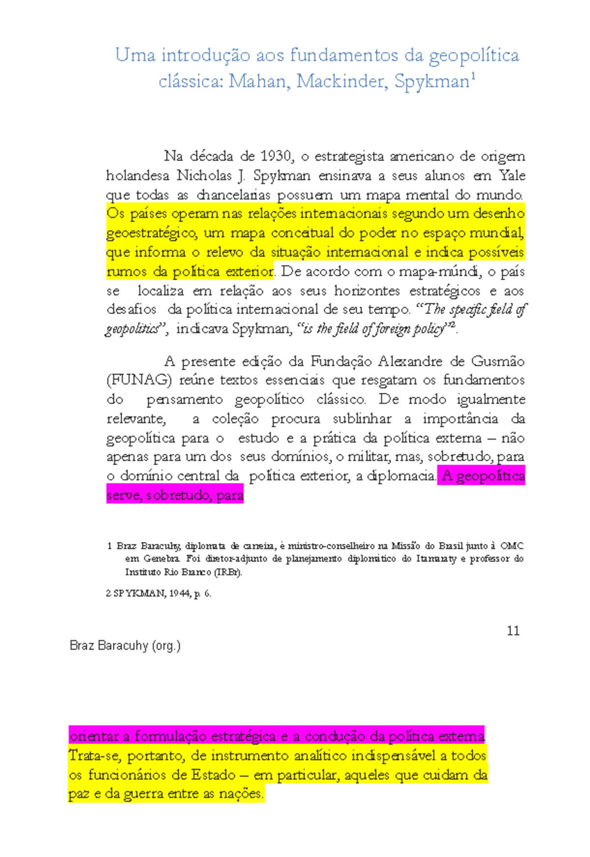 Baracuhy, Braz. 2021. Fundamentos da Geopolítica Clássica.13-54 - Uma ...