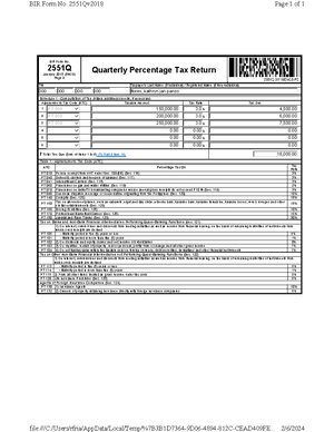2551Q Sample Page 1 - BIR Form No. 2551Q January 2018(ENCS) Page 1 ...