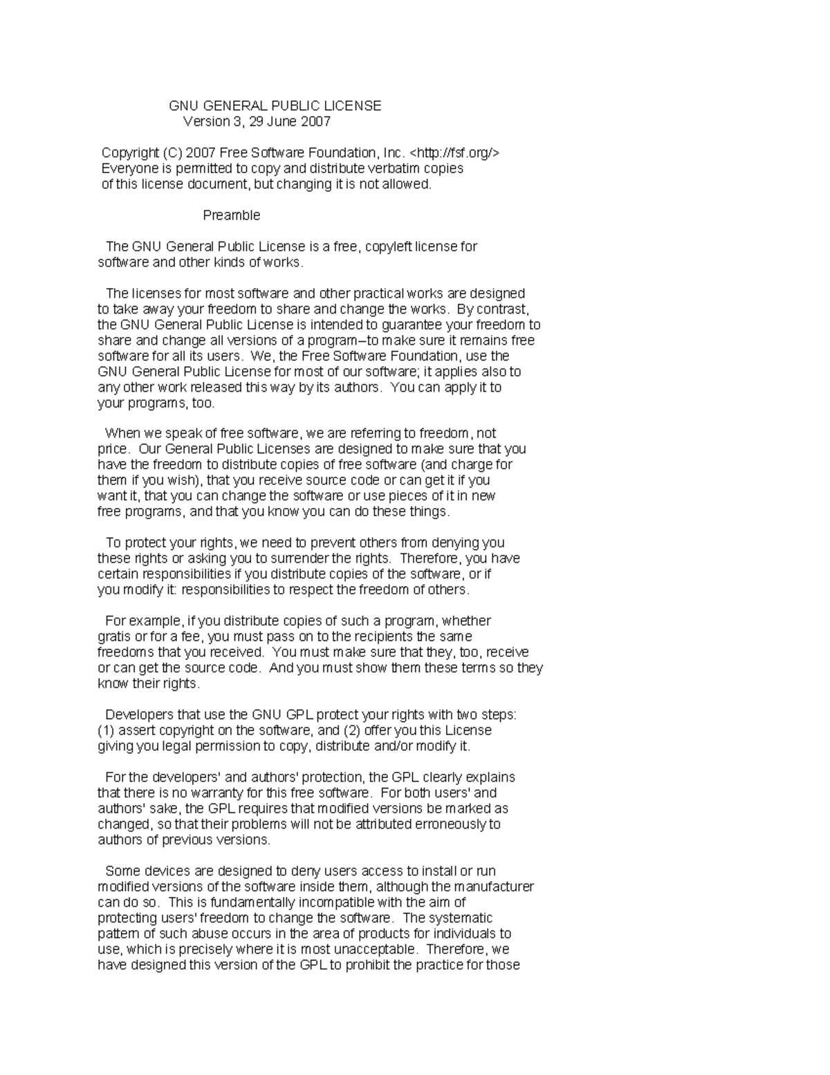 Blender General Public License - GNU GENERAL PUBLIC LICENSE Version 3, 29 June 2007 Copyright (C ...