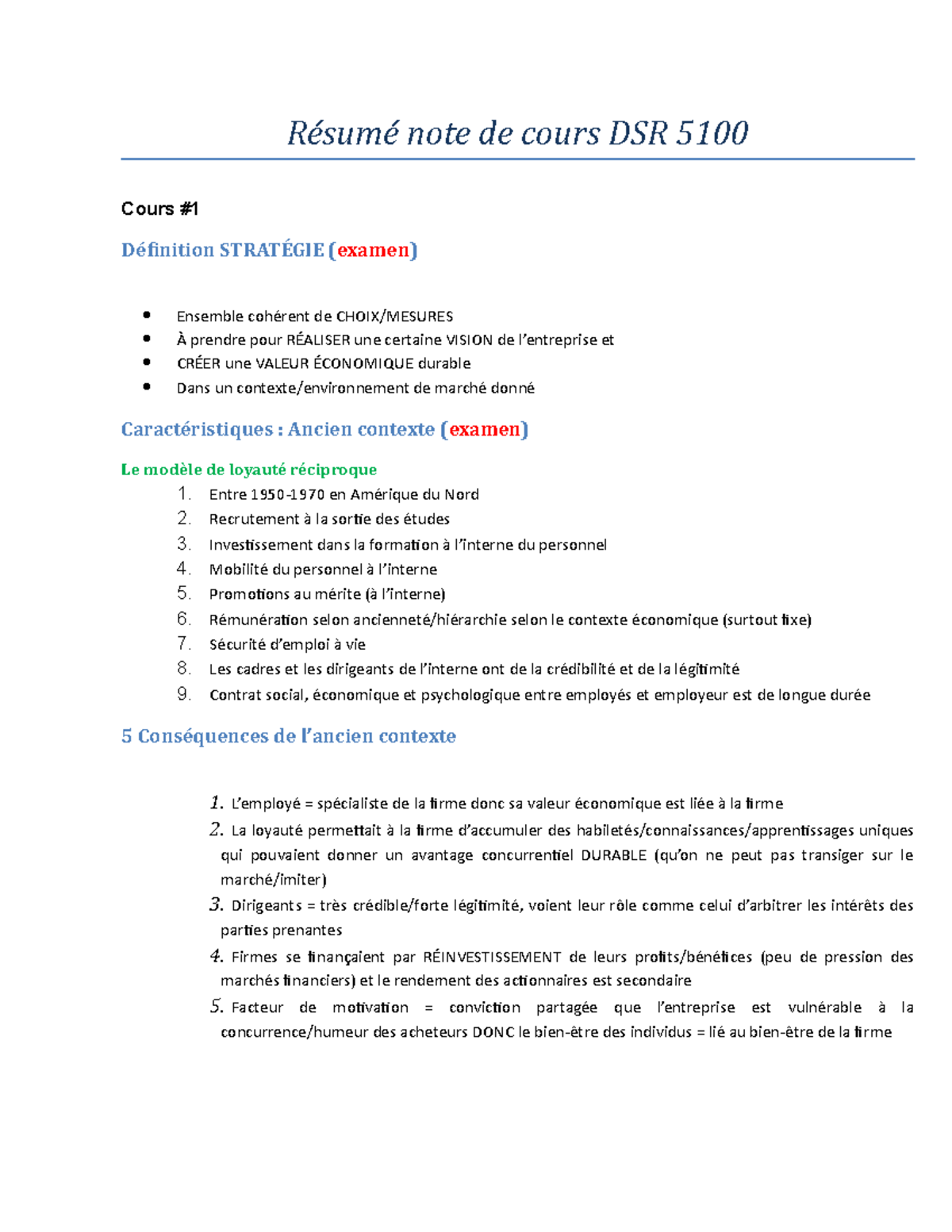 Résumé note de cours DSR 5100 - Résumé note de cours DSR 5100 Cours ...