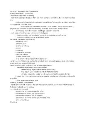 Chapter 1 Literacy and the Youngest Learner READ 399 Notes - Chapter 1 ...