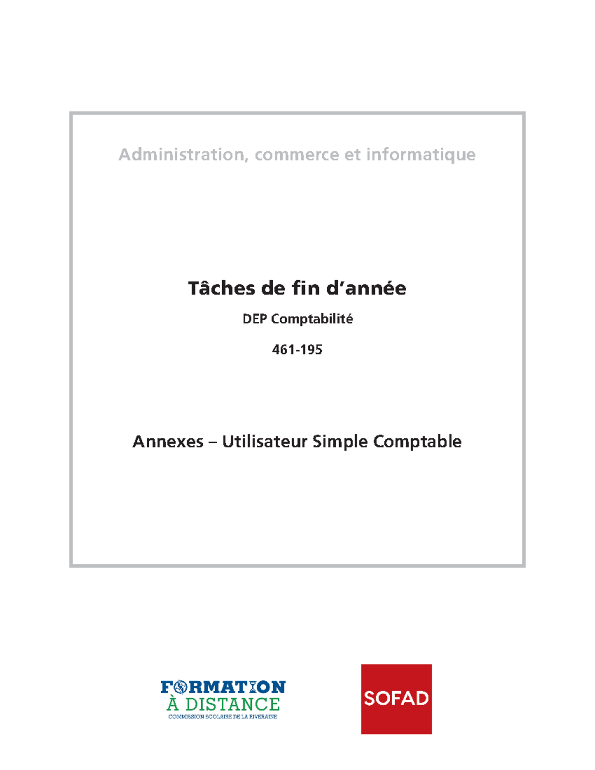461-195 annexes Simple Comptable - Administration, commerce et ...