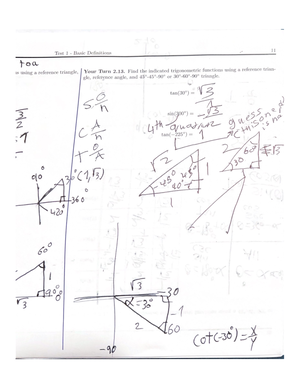 Trig hw - ……. - MATH 109 - Studocu