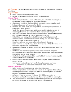 Codification of Traditions c. 600 BCE, 600 CE - AP Concept: 2 The ...