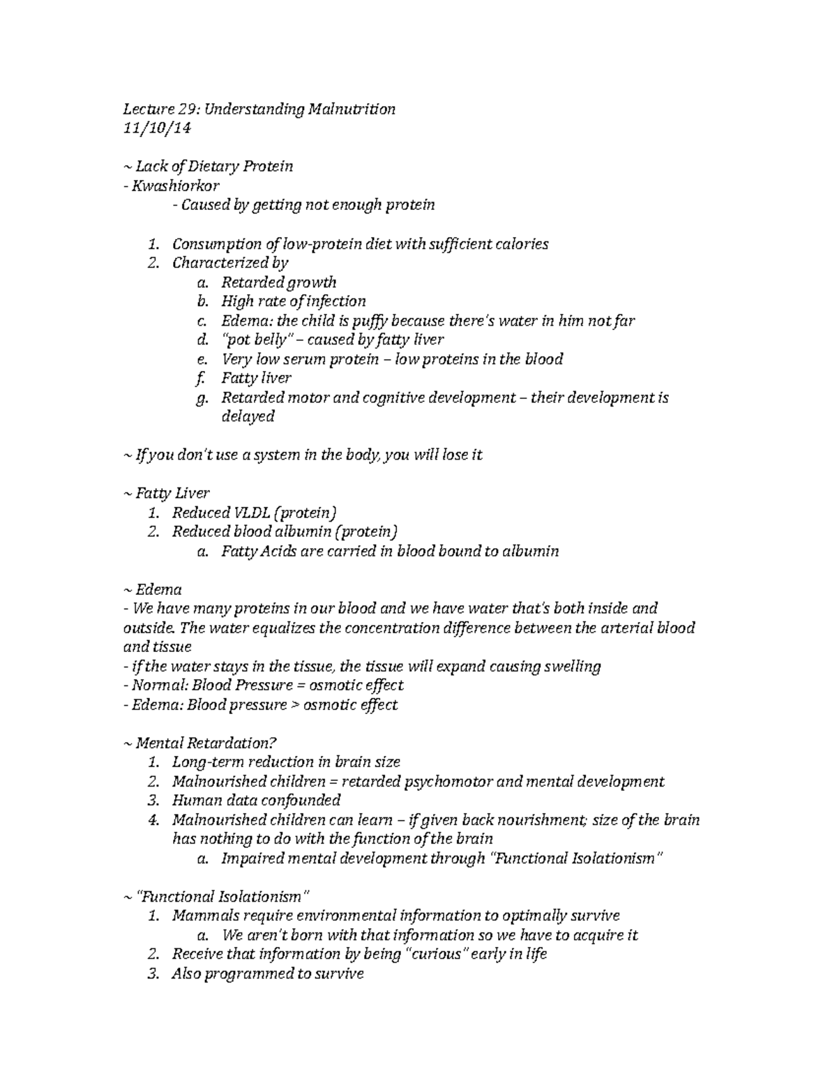 Lecture 29 - Understanding Malnutrition - Lecture 29: Understanding ...