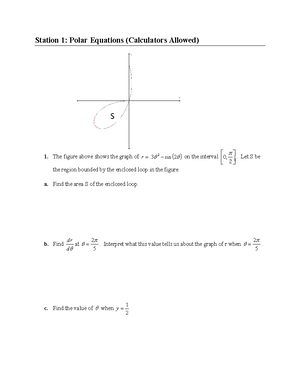AP Calculus BC - Full Practice Exam w/ Answers 1 - AP® Calculus BC Exam SECTION I: Multiple ...