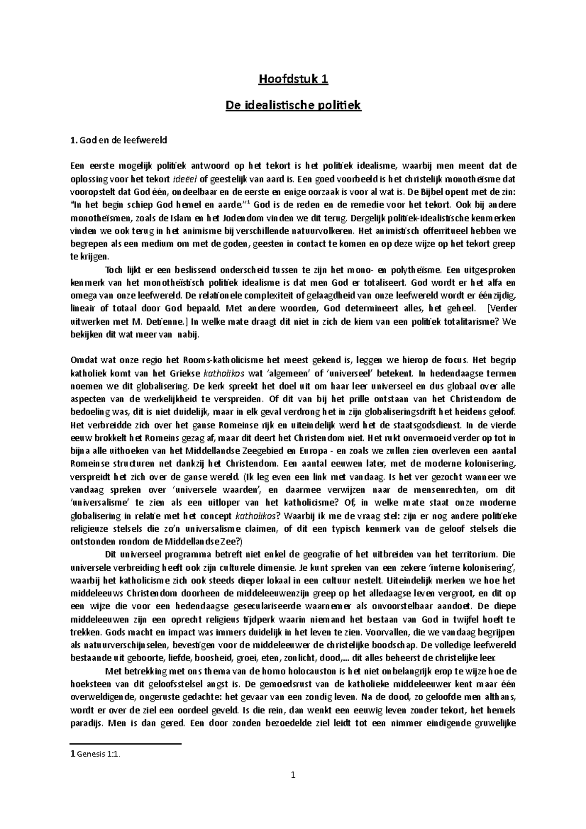 Cursus Sociale Filosofie jaar 2020-2021 les 2 - Hoofdstuk 1 De ...