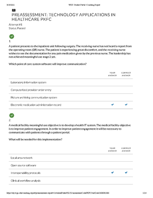 C427 Performance Assessment 2 - Name/SID C427 Task 1 Security of Health ...