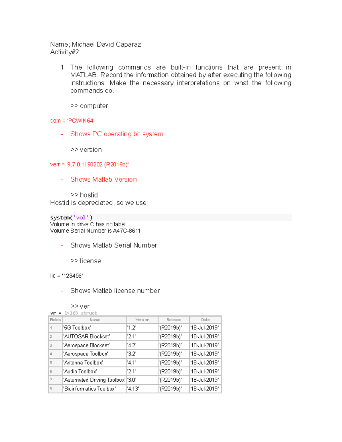 Laboratory 2 : Feedback and Control Systems - Name; Michael David ...
