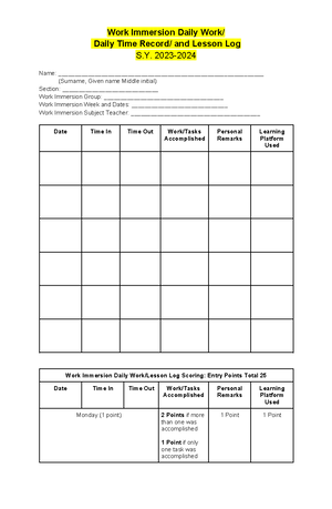 Application Form Work Immersion Mw NHS - APPLICATION FORM Moonwalk ...