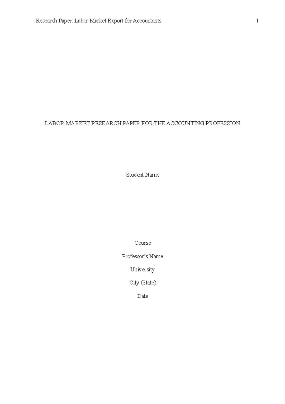 Labor market research paper revised with transcript - LABOR MARKET ...