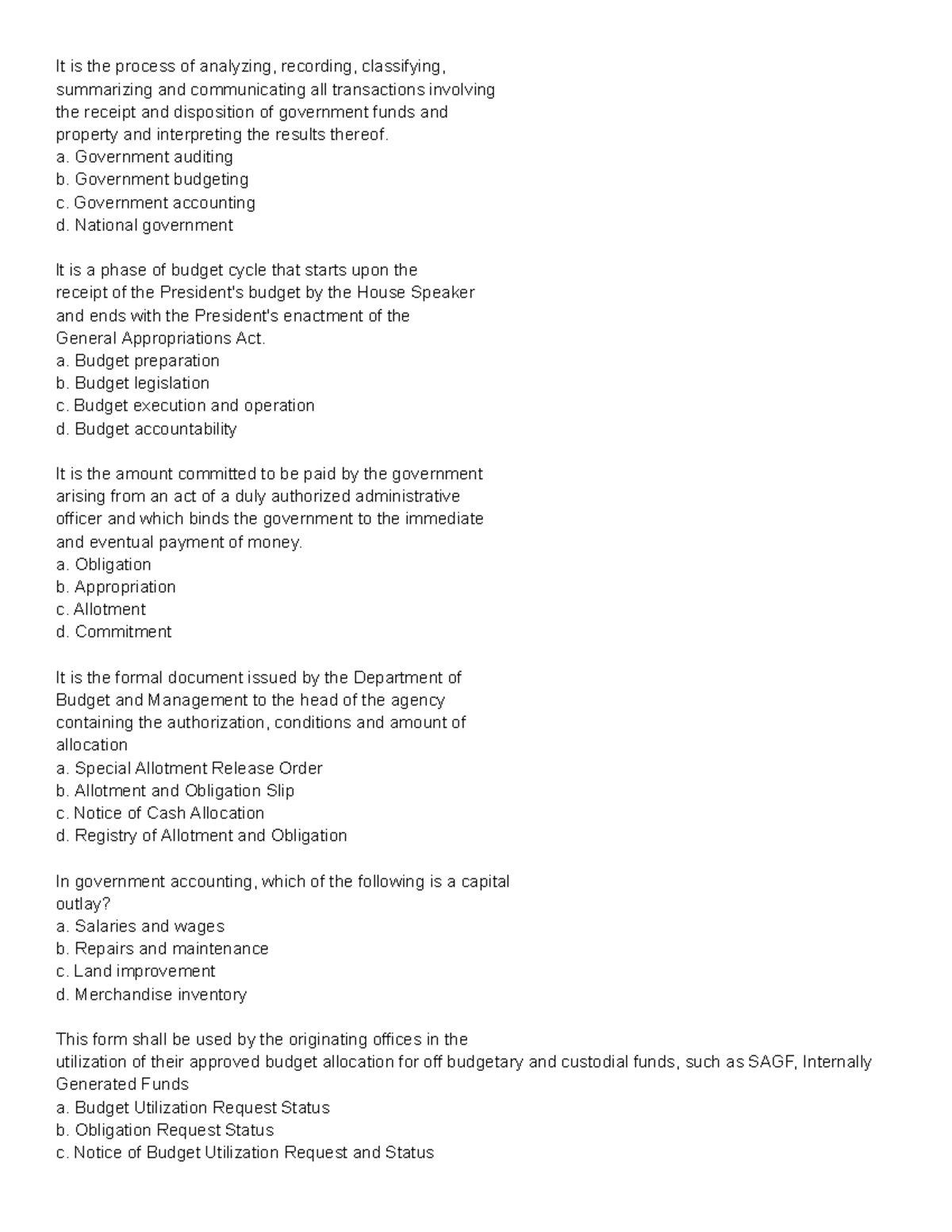 GOV ACCOUNTING PRACTICE - It is the process of analyzing, recording ...
