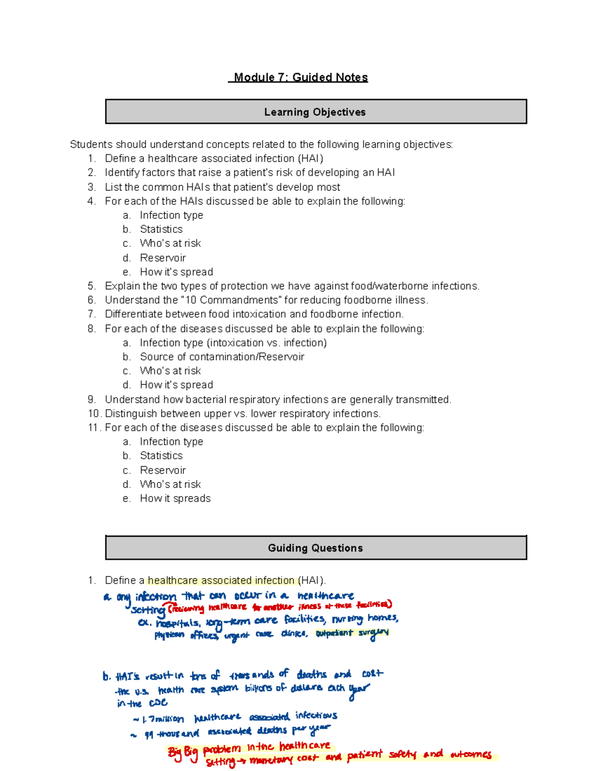 Microbiology Module 7 notes - Module 7: Guided Notes Learning ...