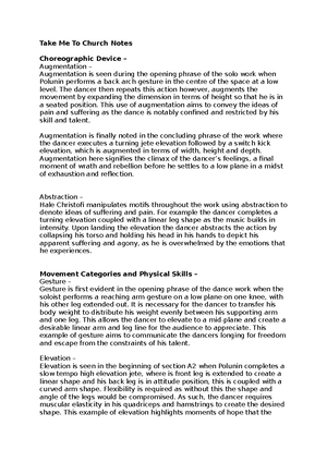 VCE Dance Terminology - Abstraction A choreographic device where a ...