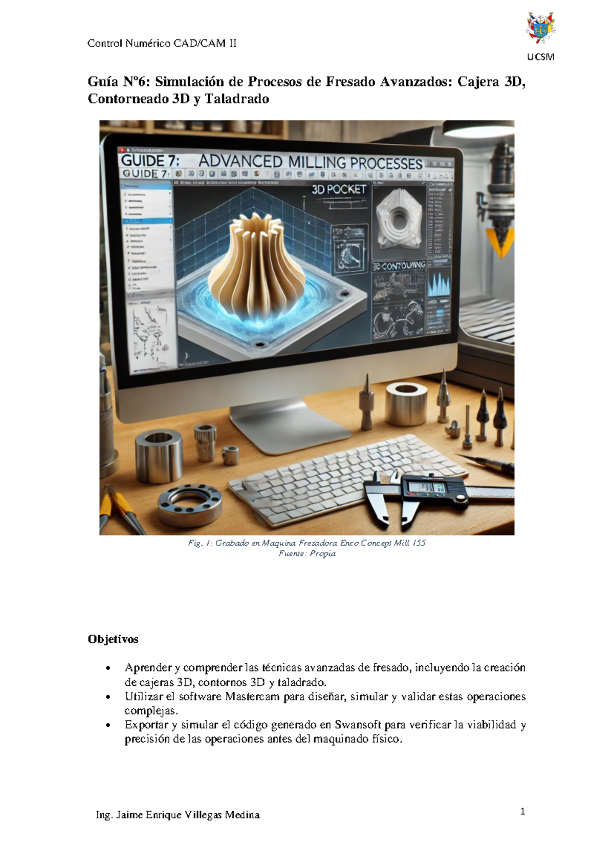 Guía Nº6 Simulación de Procesos de Fresado Avanzados Cajera 3D ...