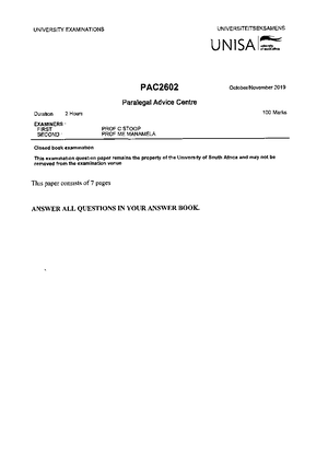 PAC2602 2019 6 E 1 - Lecture Notes - PAC2602 - Studocu