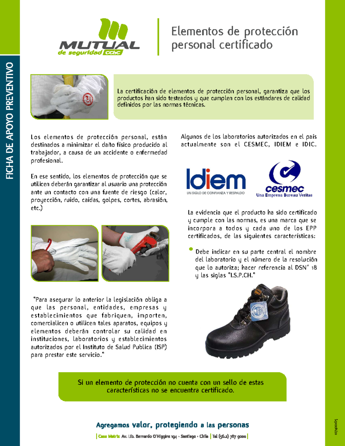 EPP Mutual - epp mano - 107400165 Elementos de protección personal certificado La certificación ...