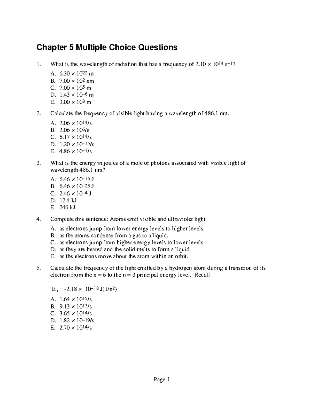 Saturday Jam session worksheet 1 - Chapter 5 Multiple Choice Questions ...