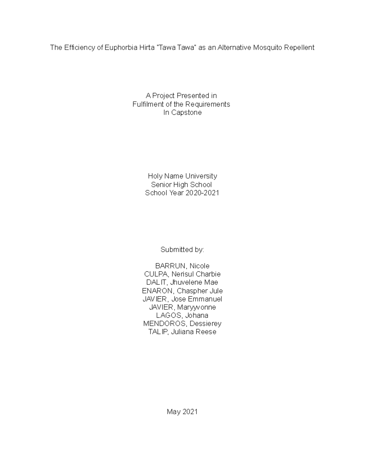 Capstone abstract Research in Thesis to understand - Research Methods ...