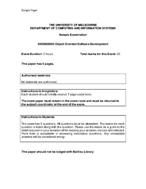 [Notation] Domain Class Diagram - SWEN30006 Software Modelling and Design ©University of ...