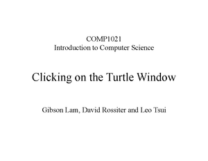 Introduction to Computer Science - COMP1021 - Studocu