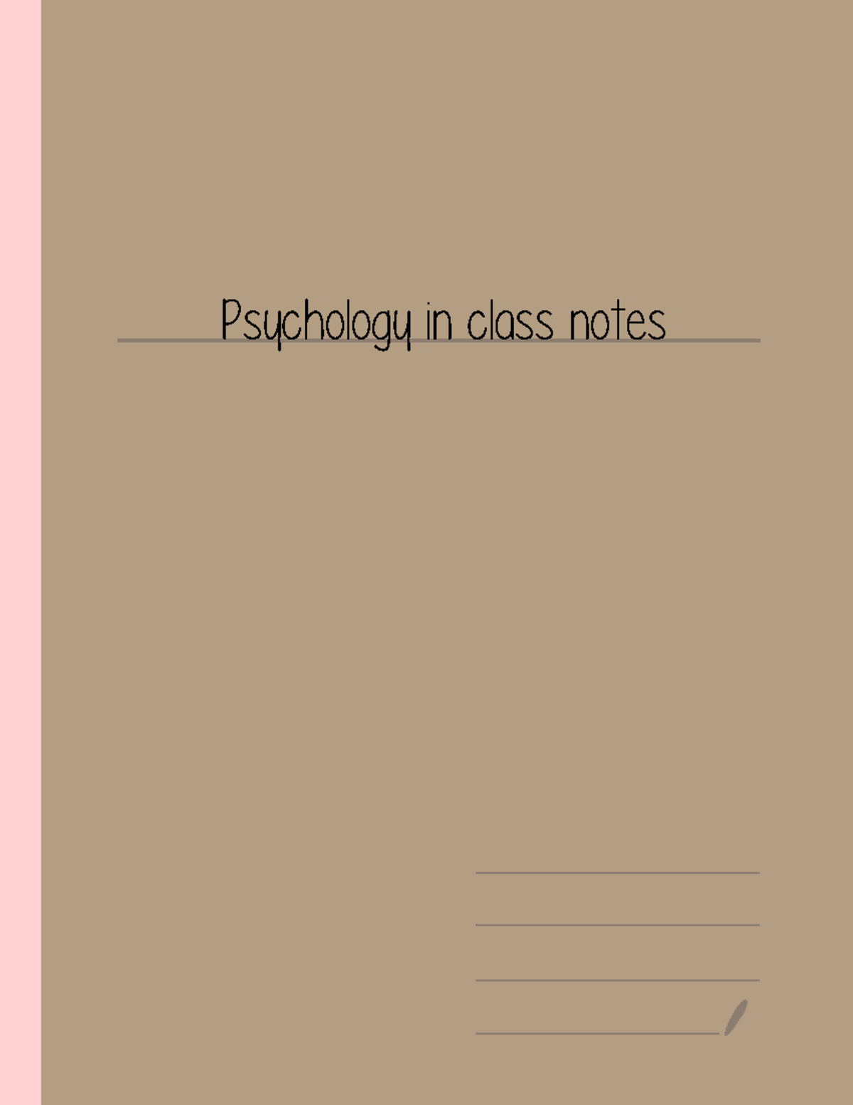 Psychology In Class Notes - Psychology in class notes Lecture Two ...