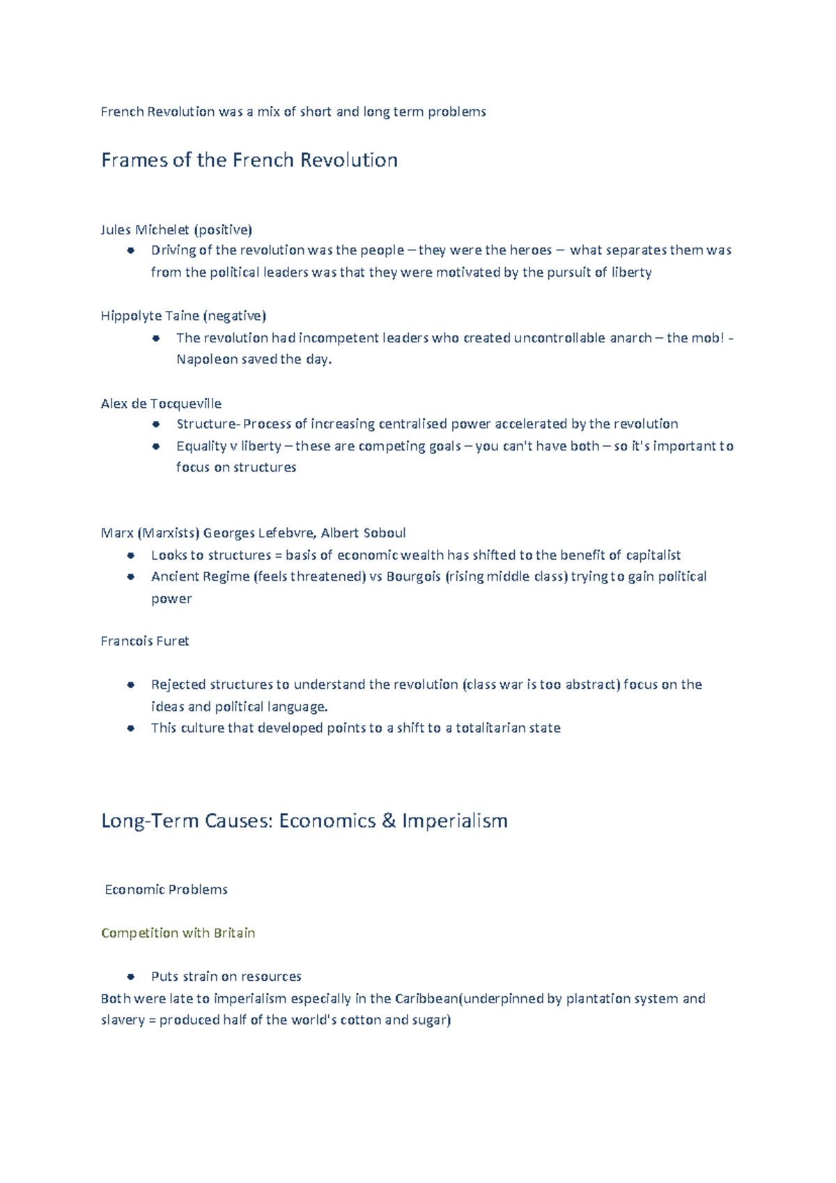 The French Revolutions explanation and causes - French Revolution was a ...