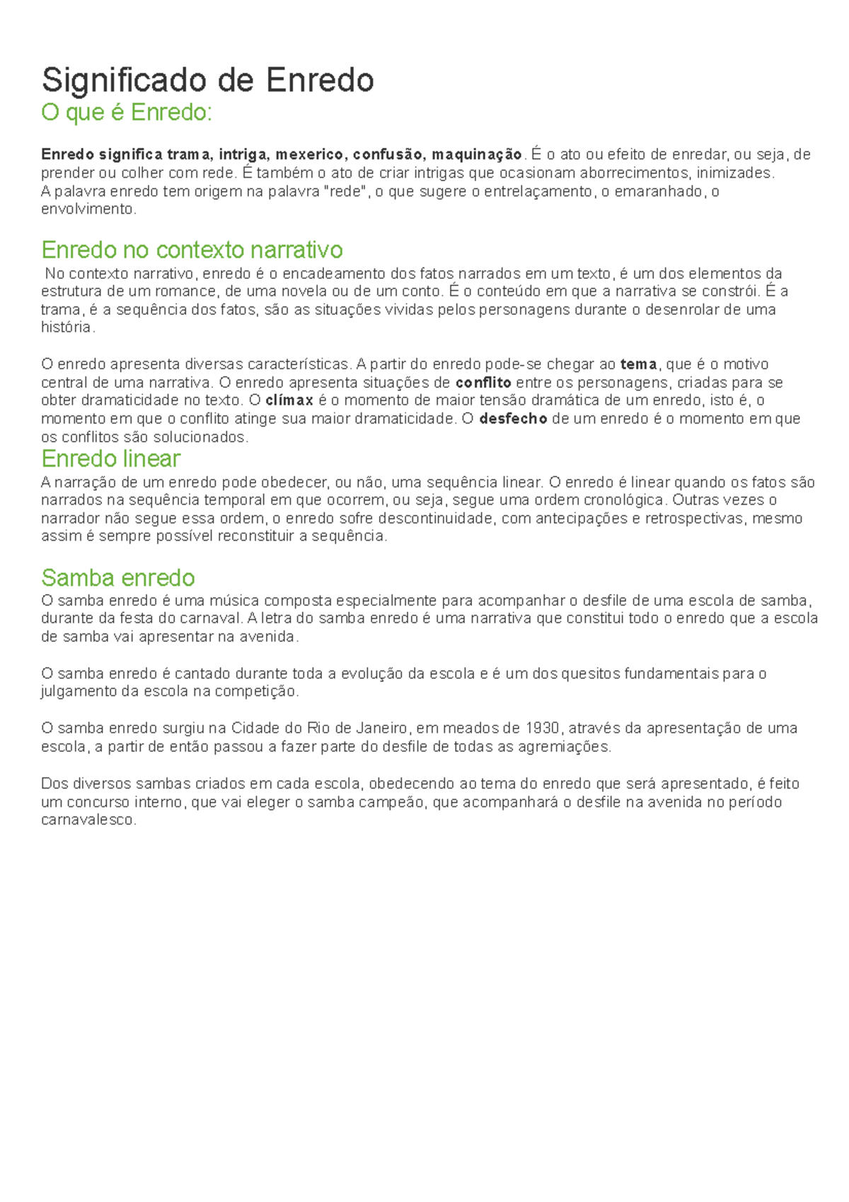 Enredo - assunto - Significado de Enredo O que é Enredo: Enredo ...