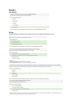 CC0002 Notes Summary (without additional readings) - Module 1 ...