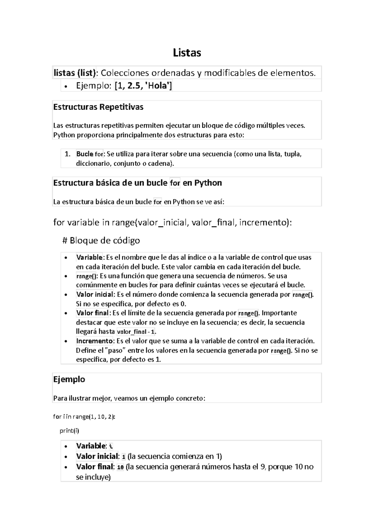 Listas codigos python - Listas listas (list): Colecciones ordenadas y ...