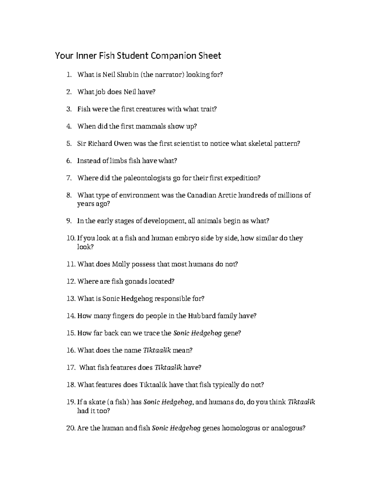 Your inner fish student companion sheet(1)(1) - Your Inner Fish Student ...