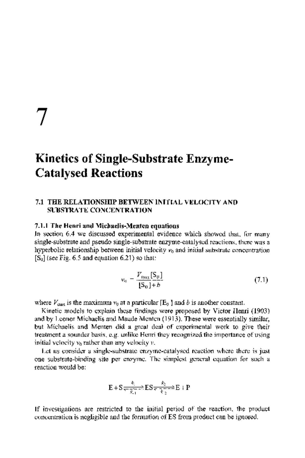 Palmer 2011 - xhddf - 7 Kinetics of Single-Substrate EnzymeCatalysed ...