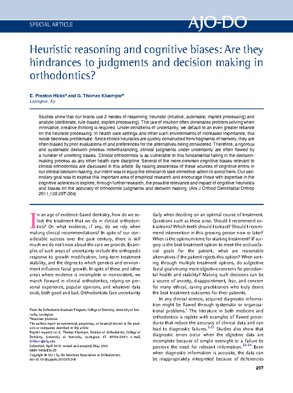 Heuristic reasoning and cognitive biases Are they hindrances to ...